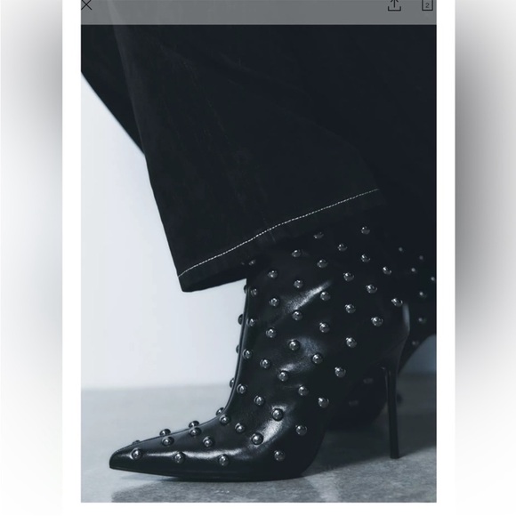 Zara | Shoes | Zara Studded Ankle Boots | Poshmark